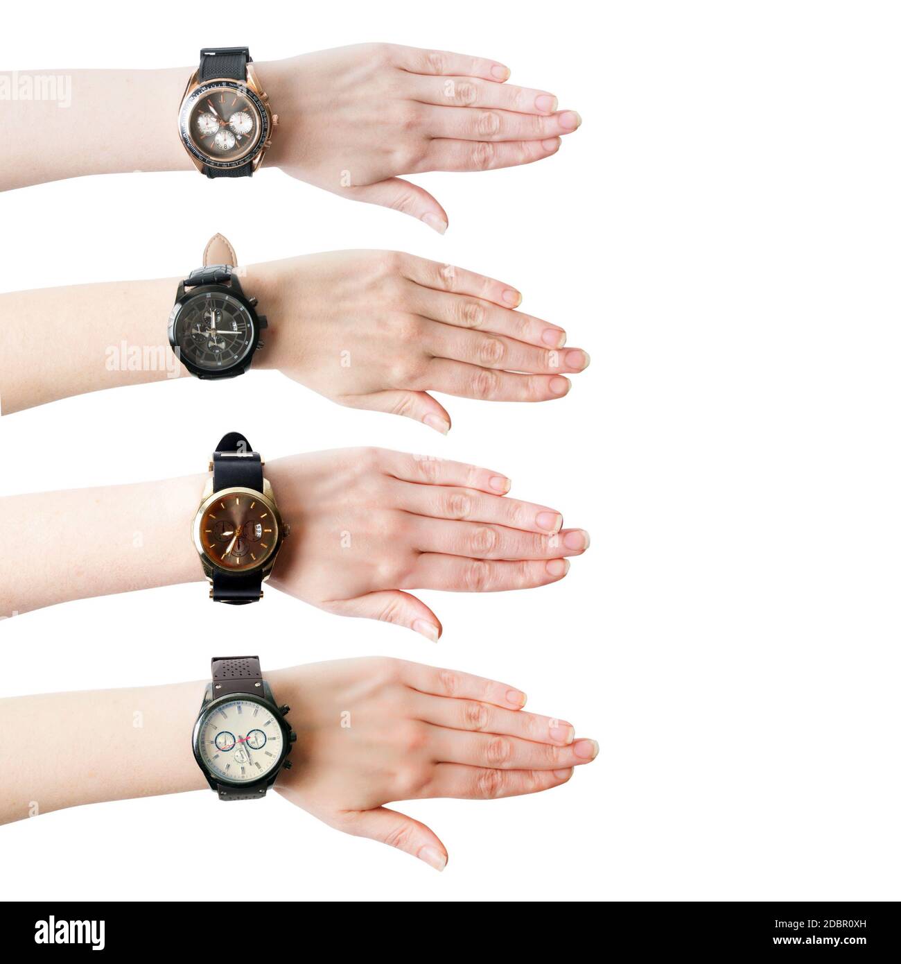Female hand with the wrist watch, collection Stock Photo - Alamy