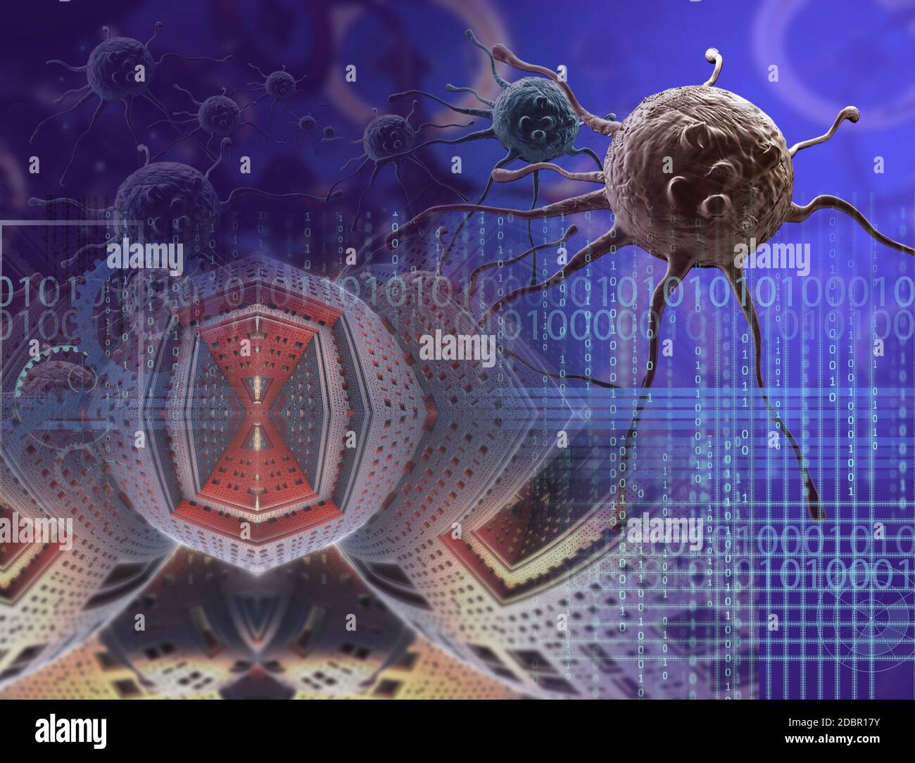 3d rendering - cancer cell in the future Stock Photo - Alamy
