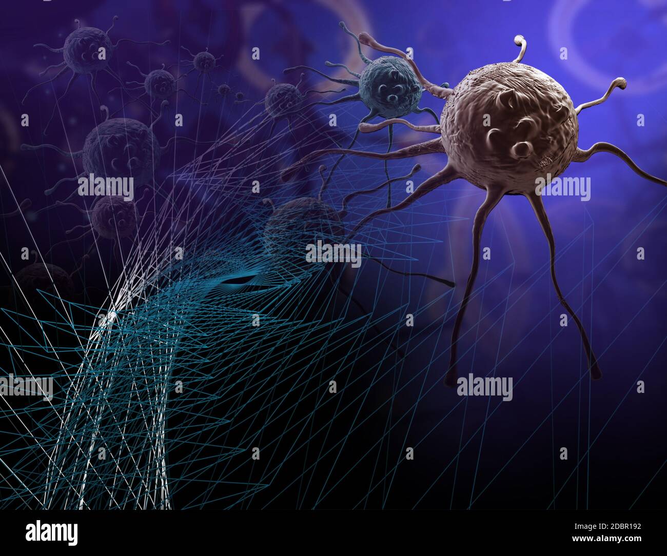 3d rendering - cancer cell in the future Stock Photo - Alamy