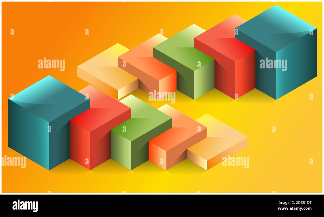 digital textile design of inserted boxes on abstract backgrounds Stock ...