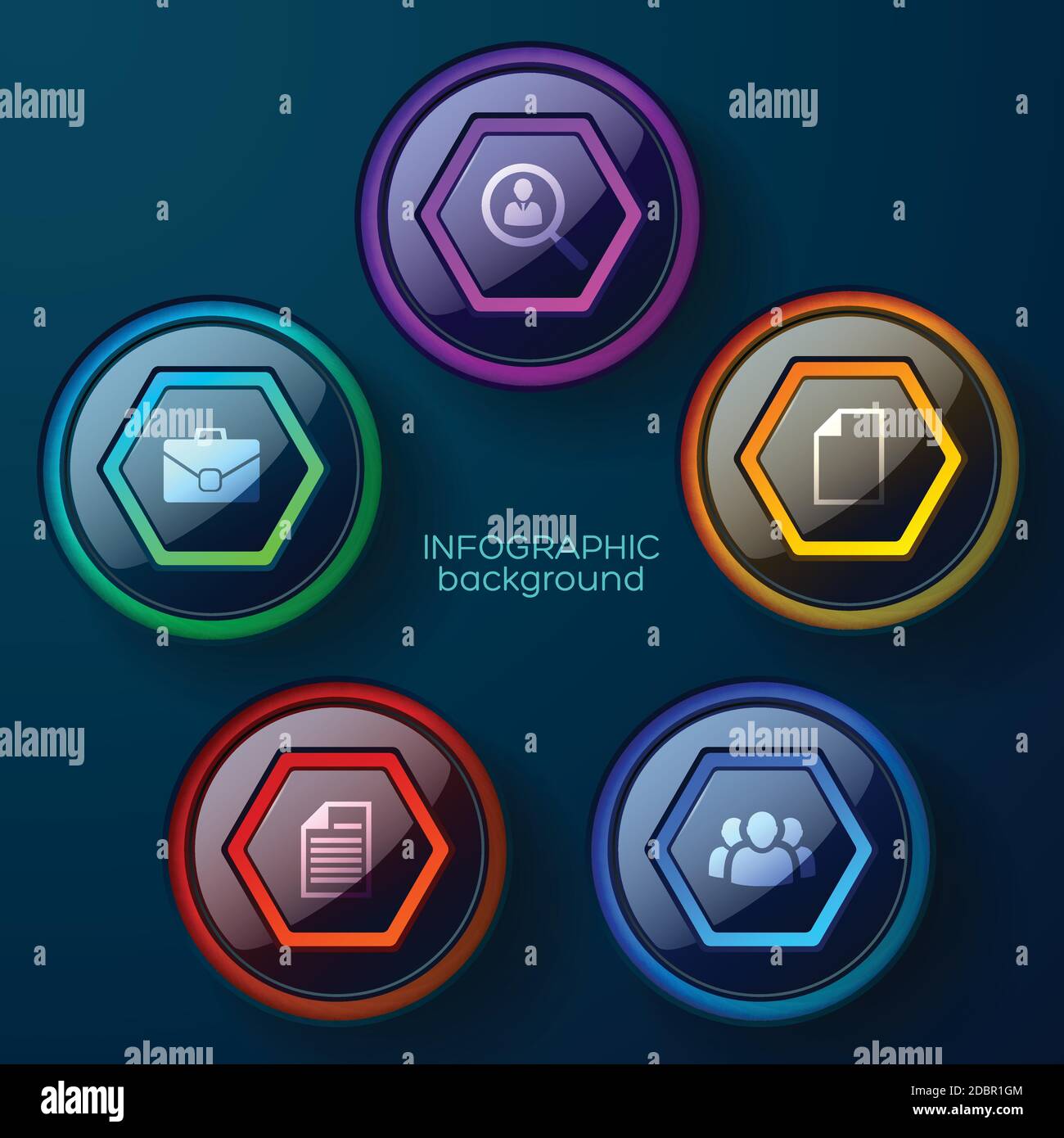 Digital abstract business chart infographics with colorful glossy web ...