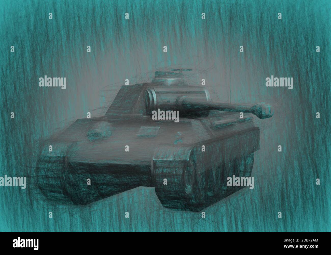 3d illustration of military Tank Stock Photo - Alamy