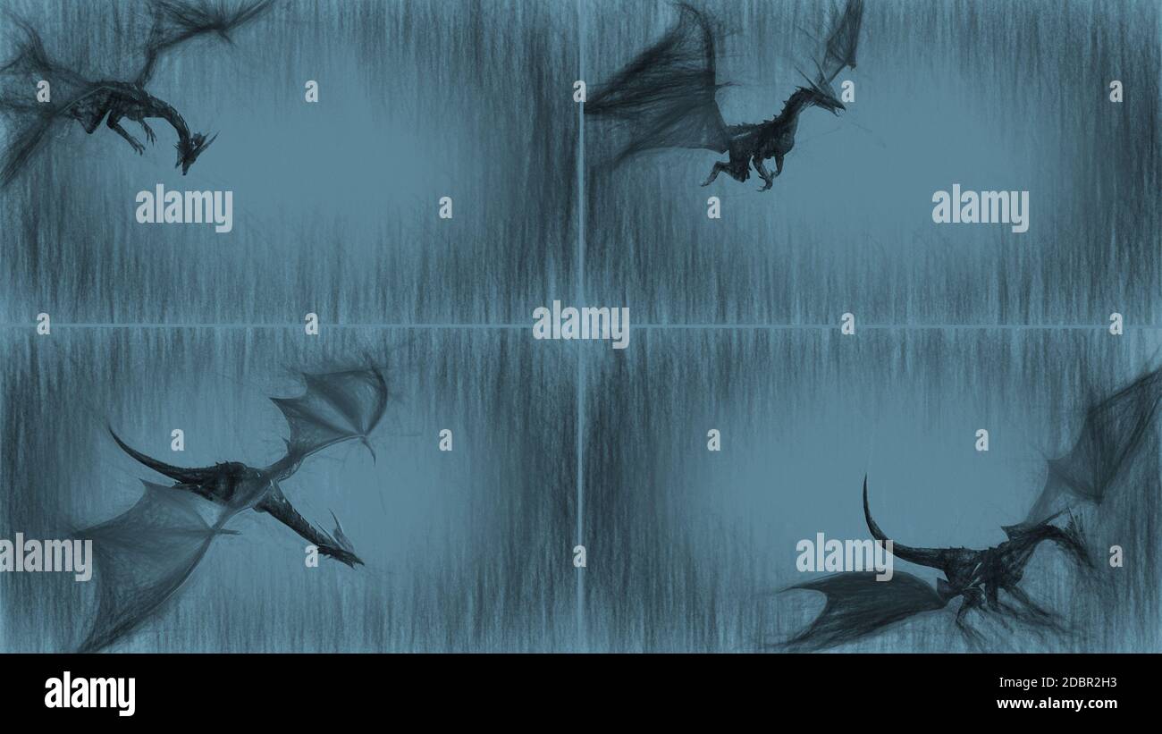 illustration of mythology creature, dragon Stock Photo - Alamy