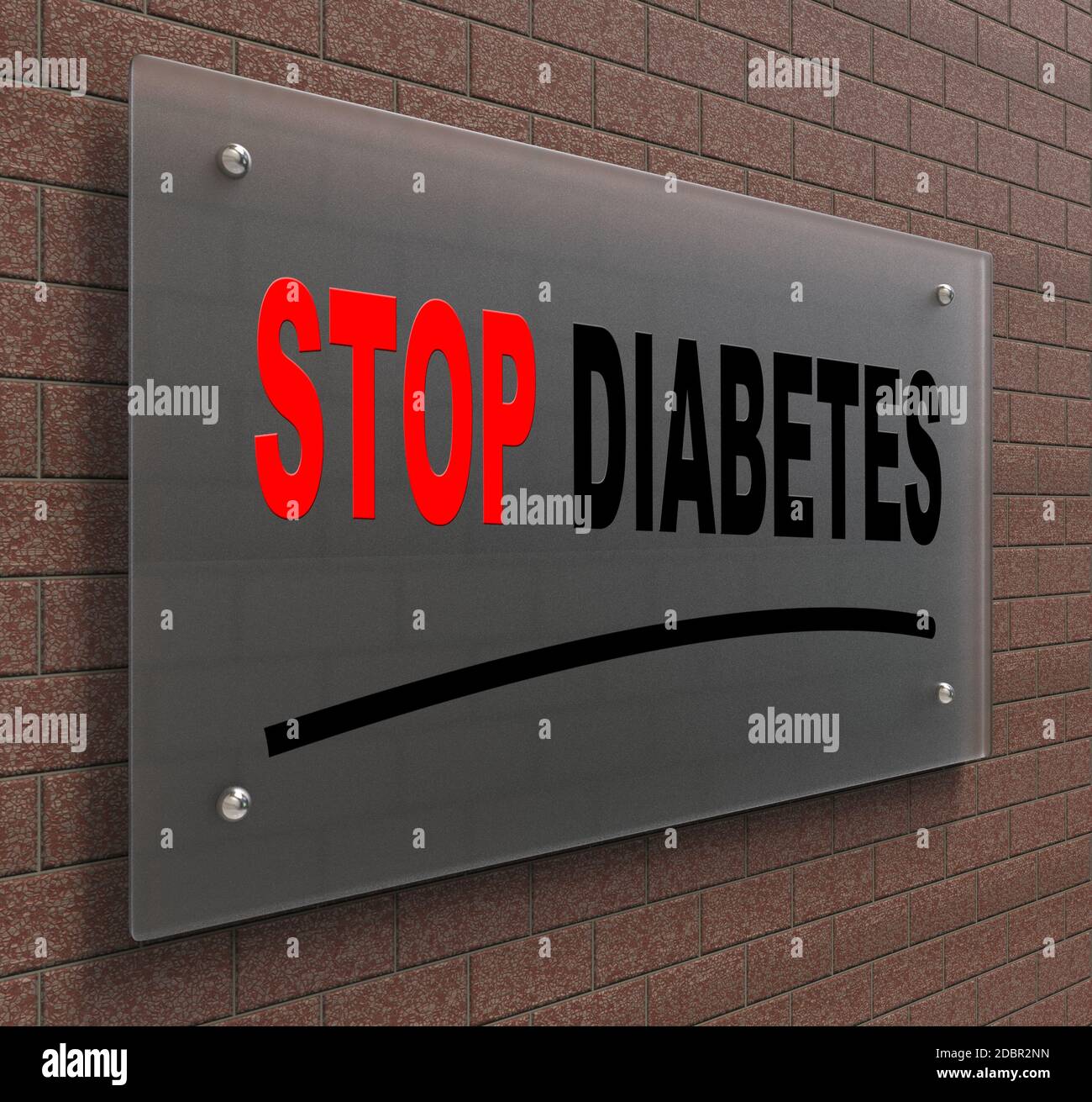 3d render - Creative Sign with words stop diabetes Stock Photo - Alamy