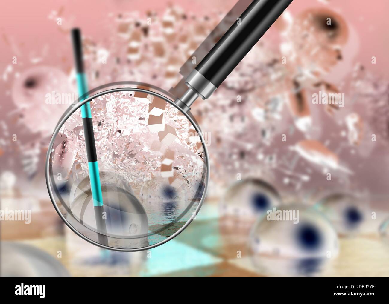 Checkered composition background on blue background made in 3d Stock ...