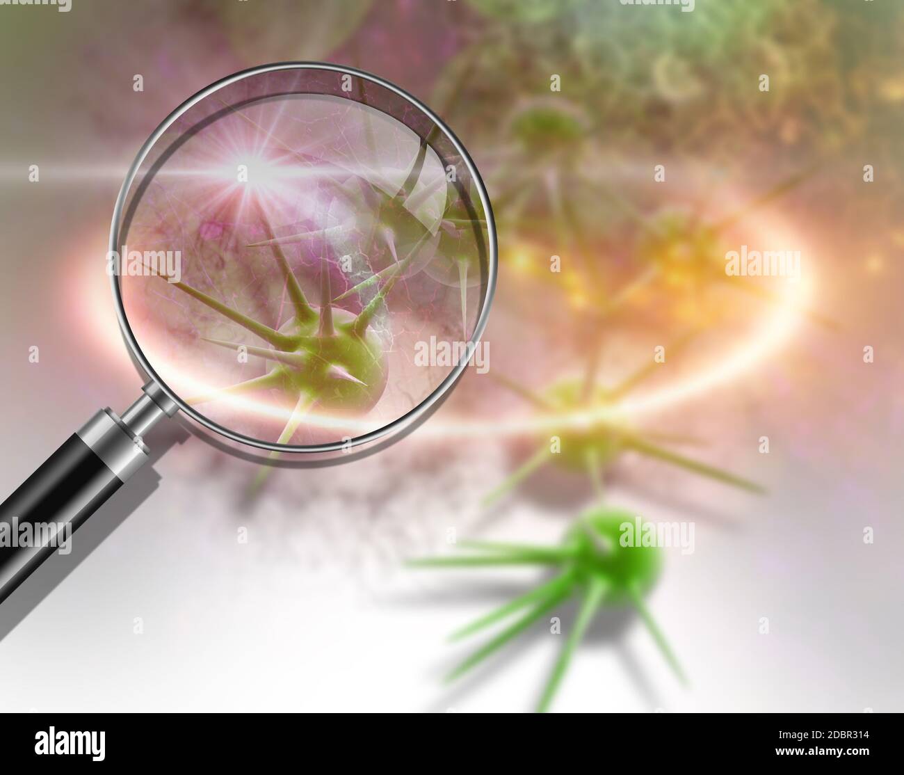 Virus and bacterium background - High Quality 3D Render Stock Photo - Alamy