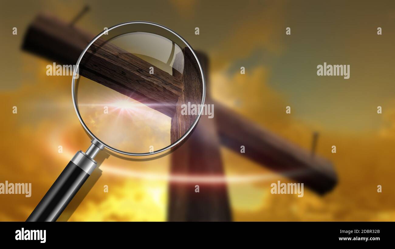 Wooden cross against the sky with shining rays Stock Photo - Alamy