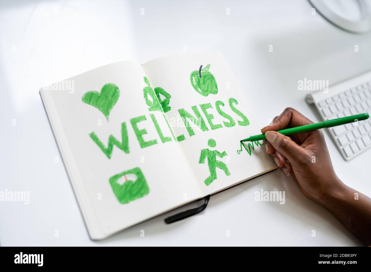 African American Woman Mind And Body Wellness Exercise Concept Stock ...