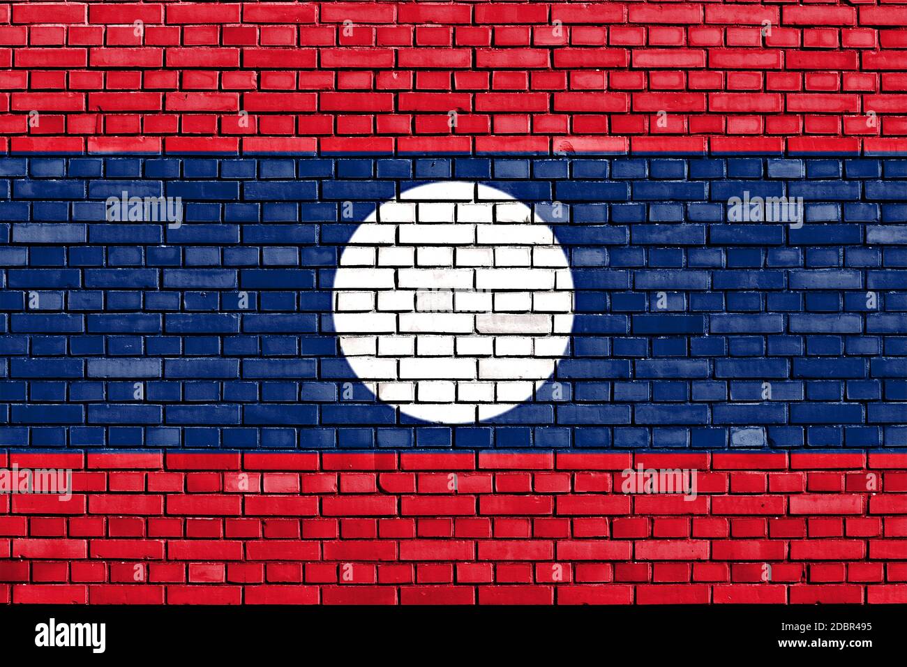 Laos painted flag hi-res stock photography and images - Alamy
