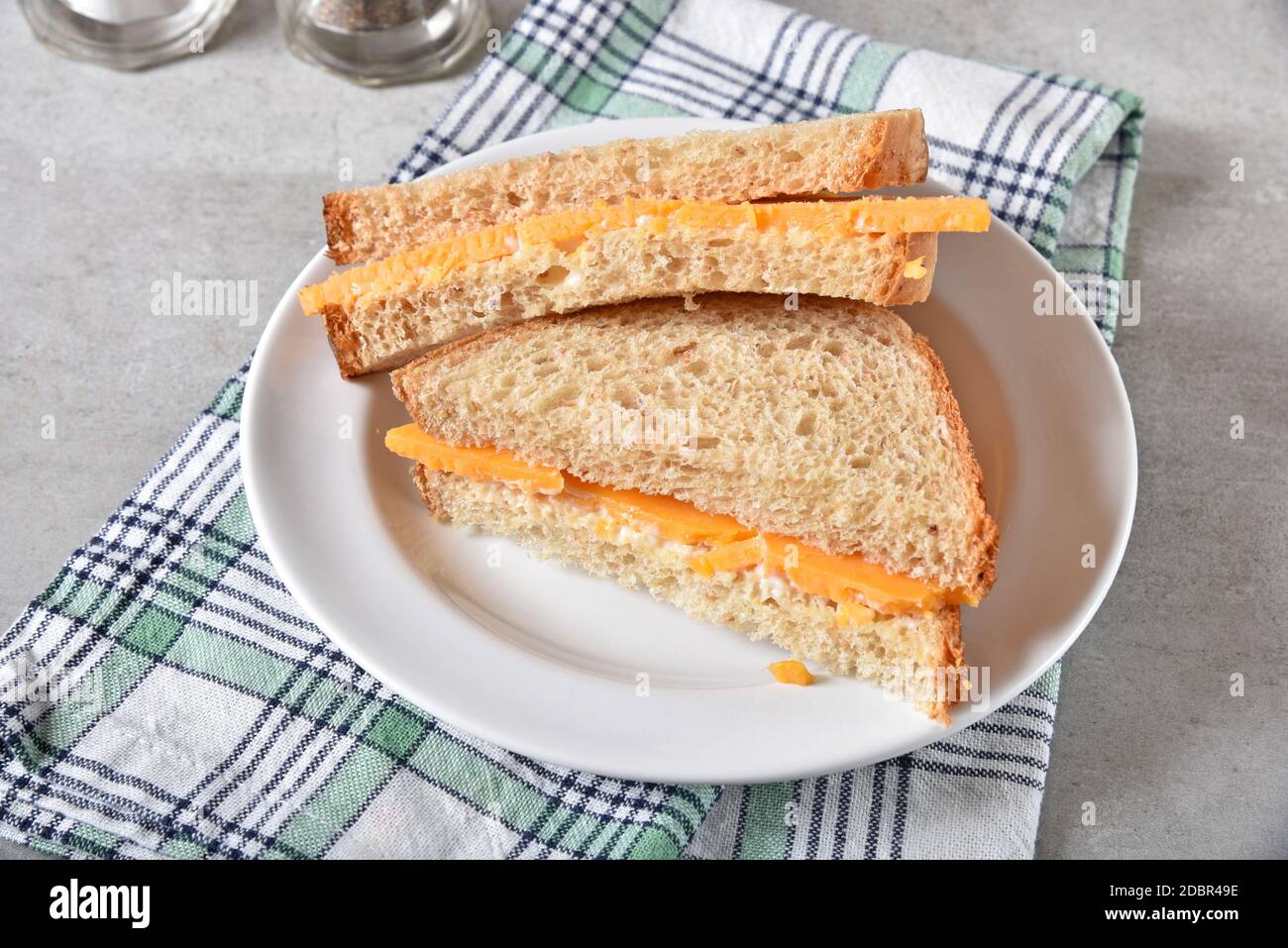 A homemade cheddar cheese sandwich on wheat bread Stock Photo - Alamy