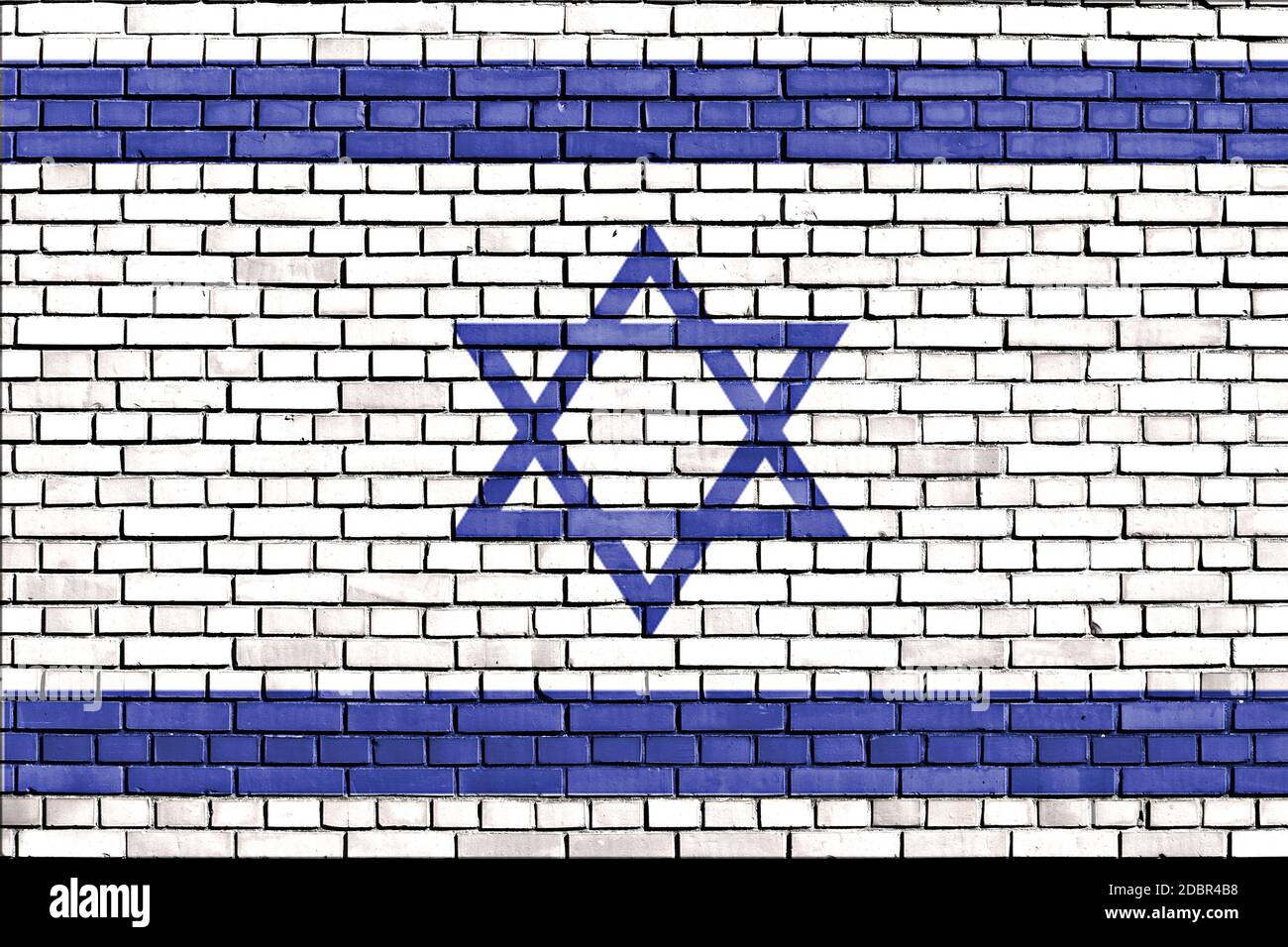 flag of Israel painted on brick wall Stock Photo - Alamy