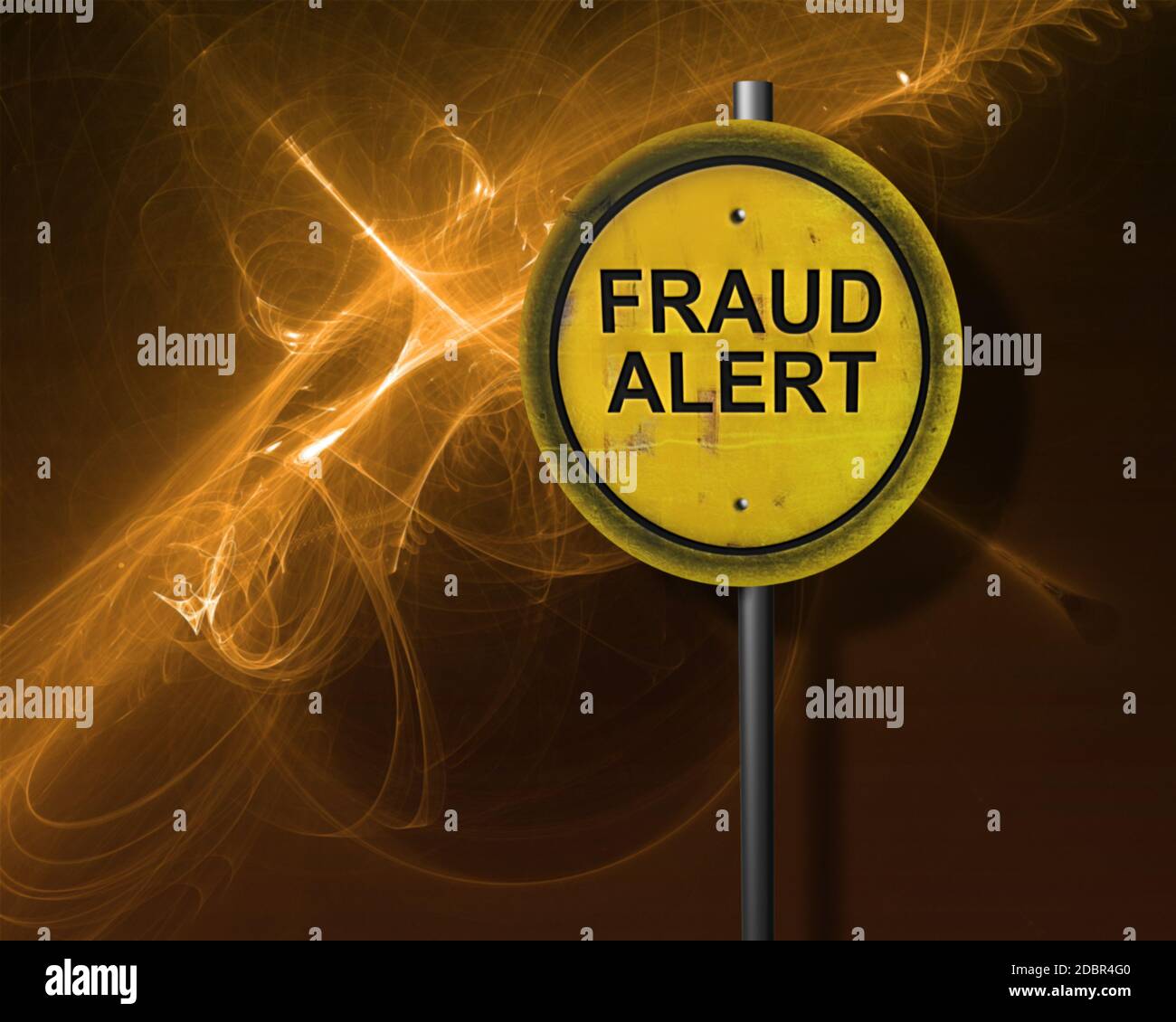 sign with words ' fraud alert ' made in 3d software Stock Photo - Alamy
