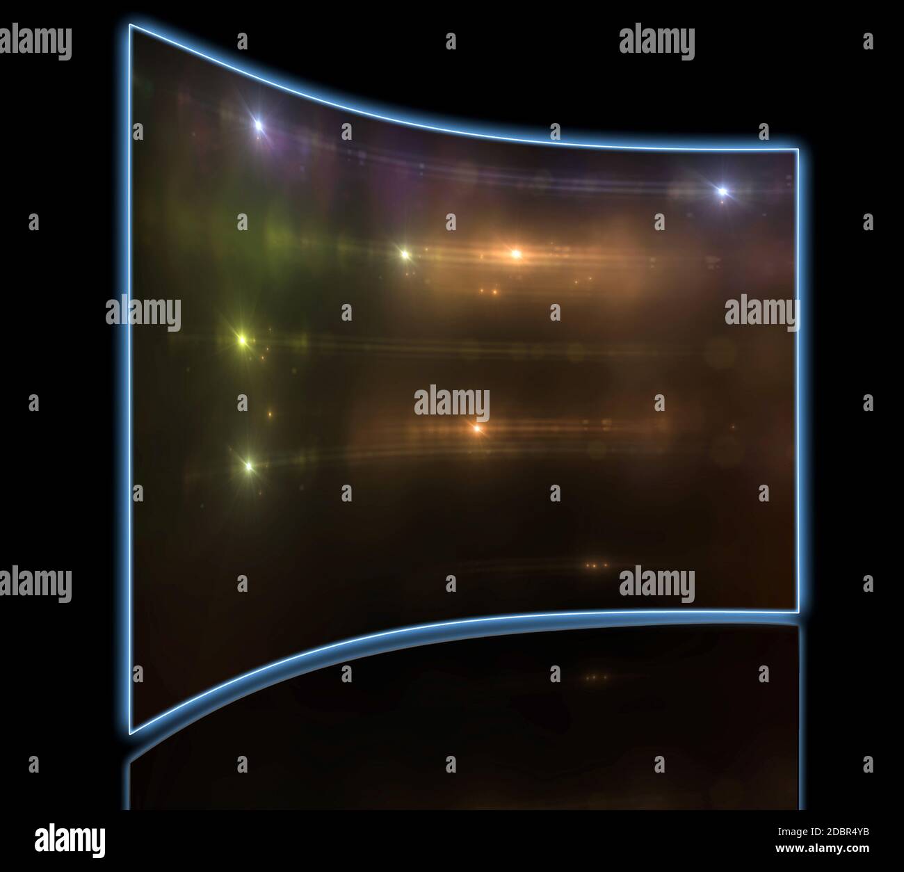 star with lens flare and bokeh effect made in 3d software Stock Photo ...