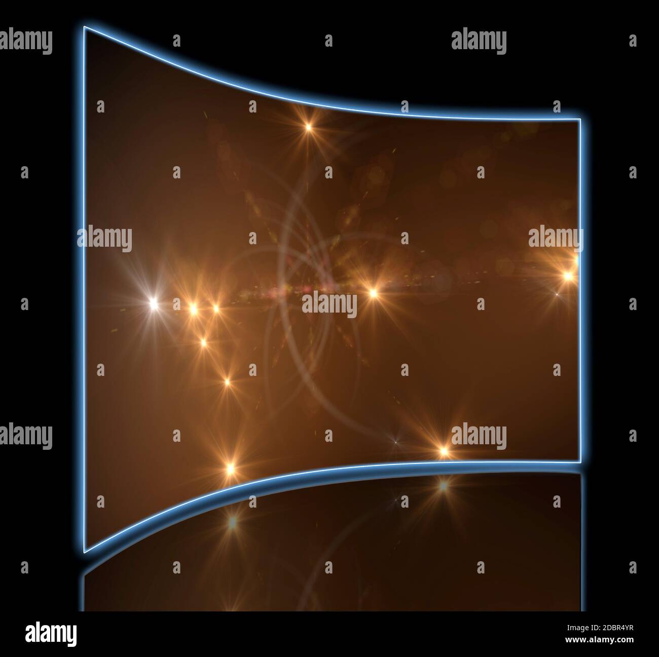 star with lens flare and bokeh effect made in 3d software Stock Photo ...