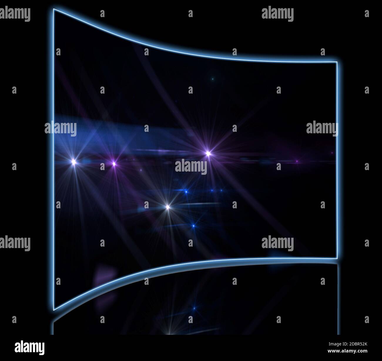 star with lens flare and bokeh effect made in 3d software Stock Photo - Alamy