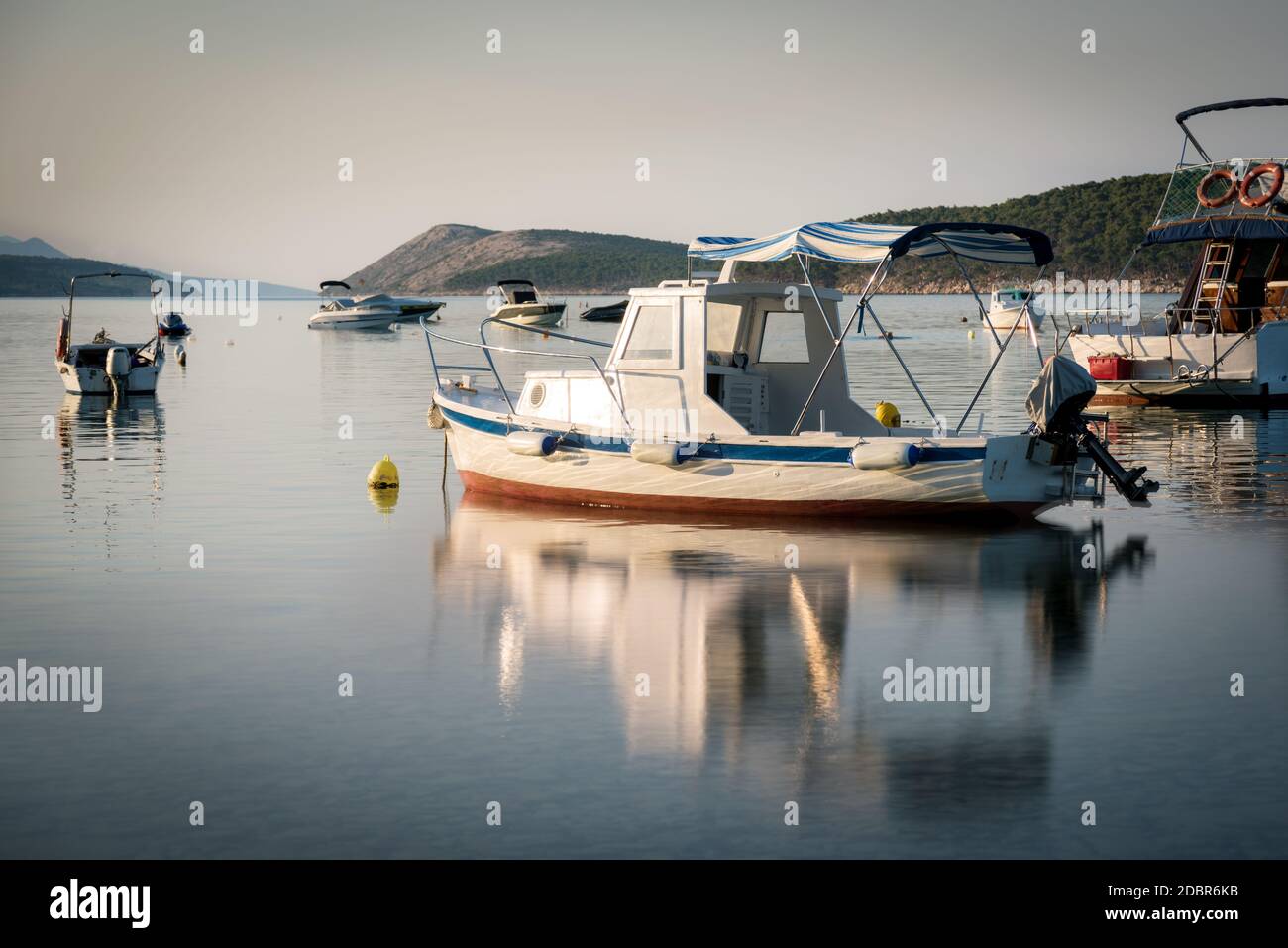 Boats in the port of rab in croatia Stock Photo - Alamy