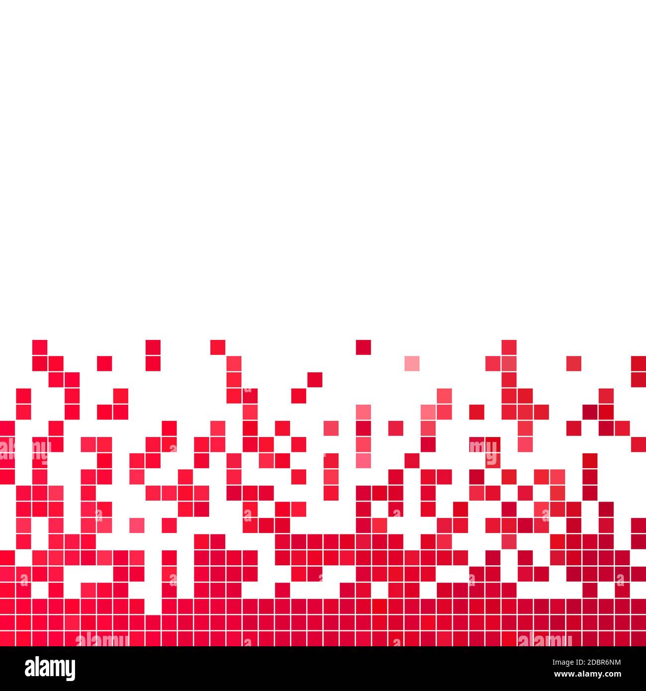 abstract square pixel mosaic background - red Stock Photo - Alamy