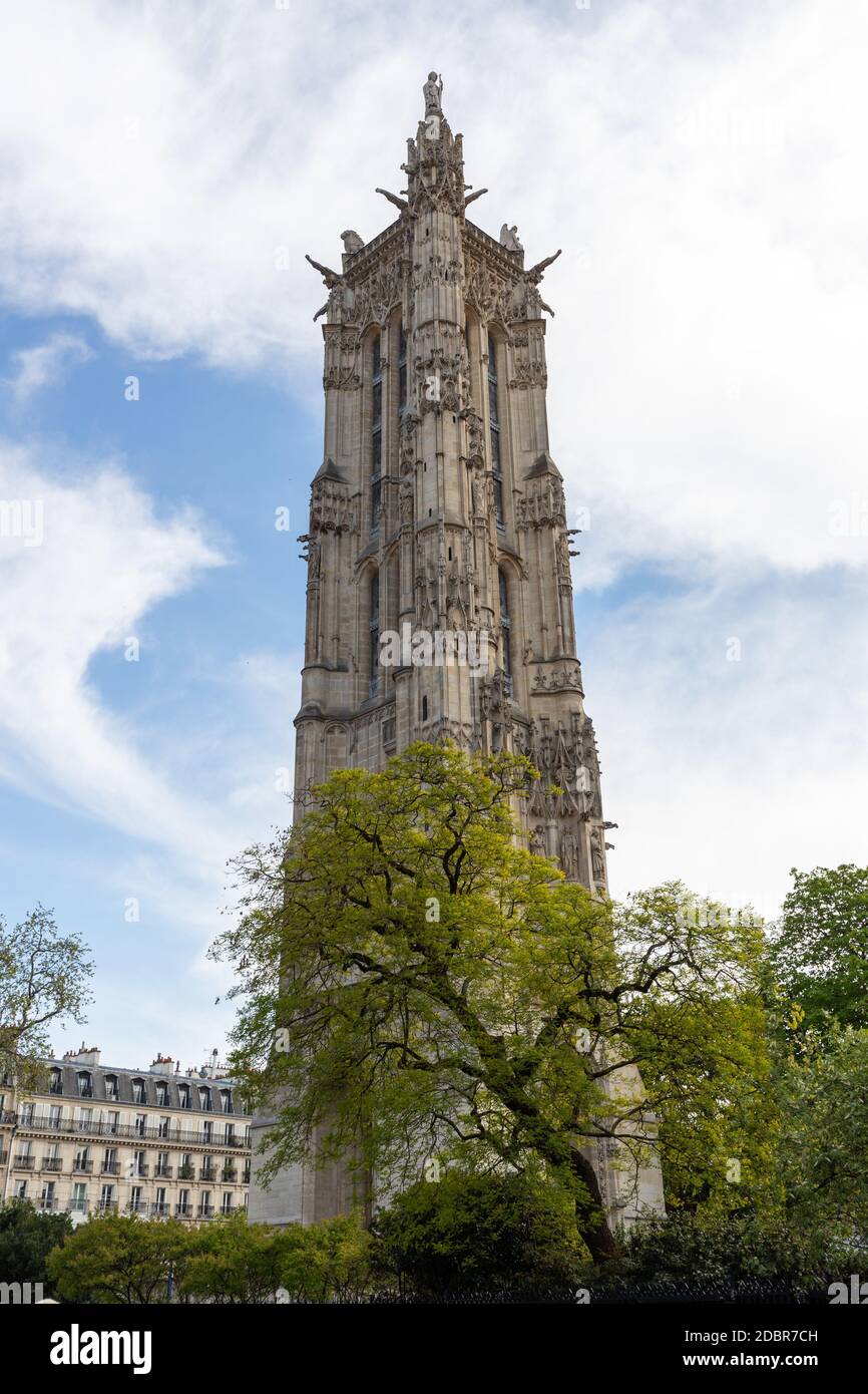 Tower Saint-Jacques, in french Tour Saint-Jacques, Paris Stock Photo ...