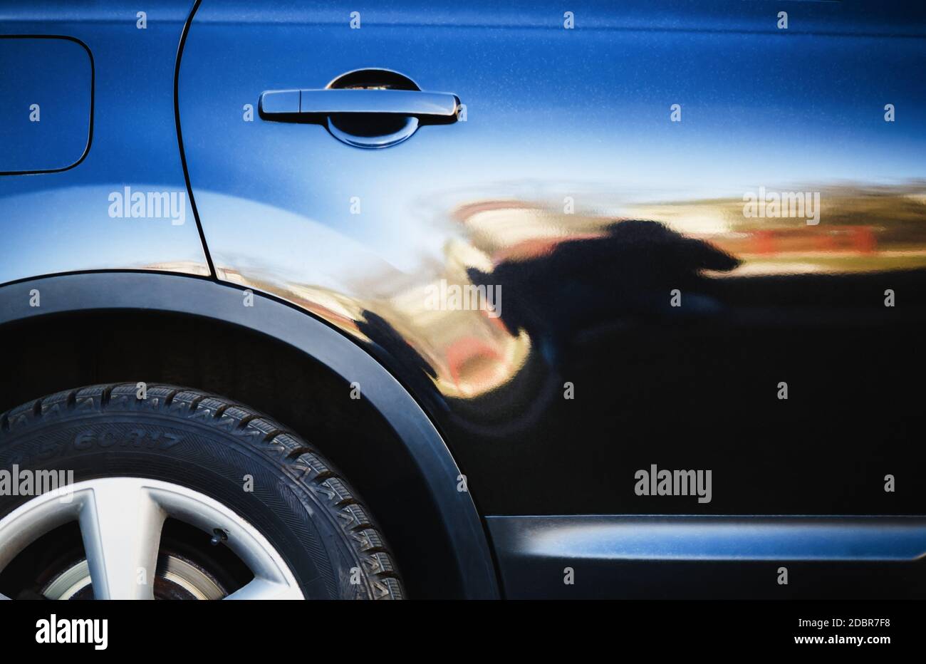 Side view of car. Close-up of modern auto Stock Photo - Alamy
