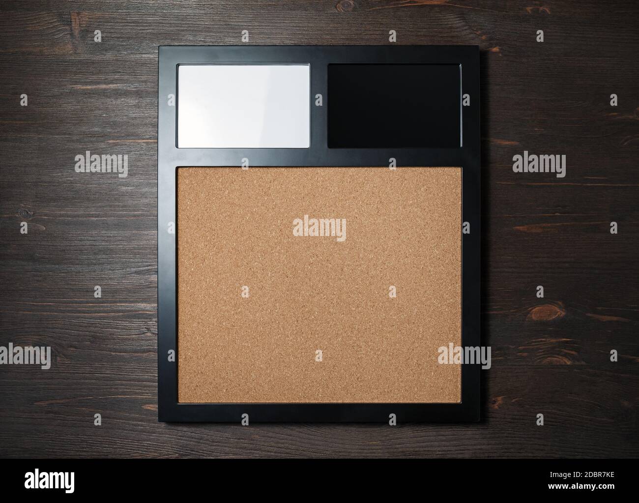 Blank photo frame on wooden background. Responsive design template ...