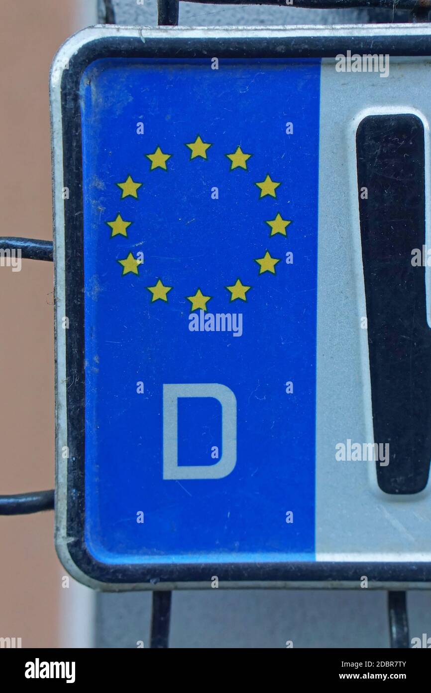 European licence plate hi-res stock photography and images - Alamy