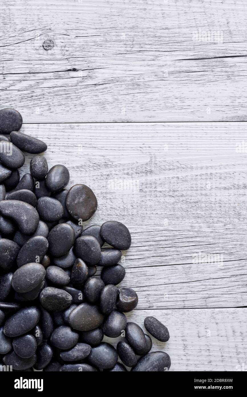 A studio photo of black river rocks Stock Photo - Alamy