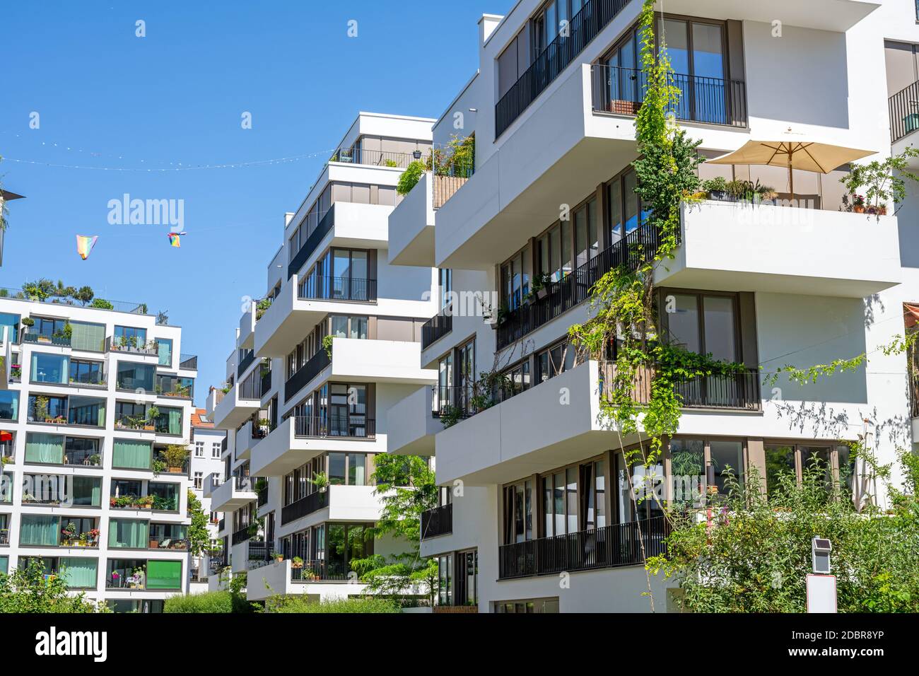 Modern luxury apartment buildings seen in Berlin, Germany Stock Photo ...