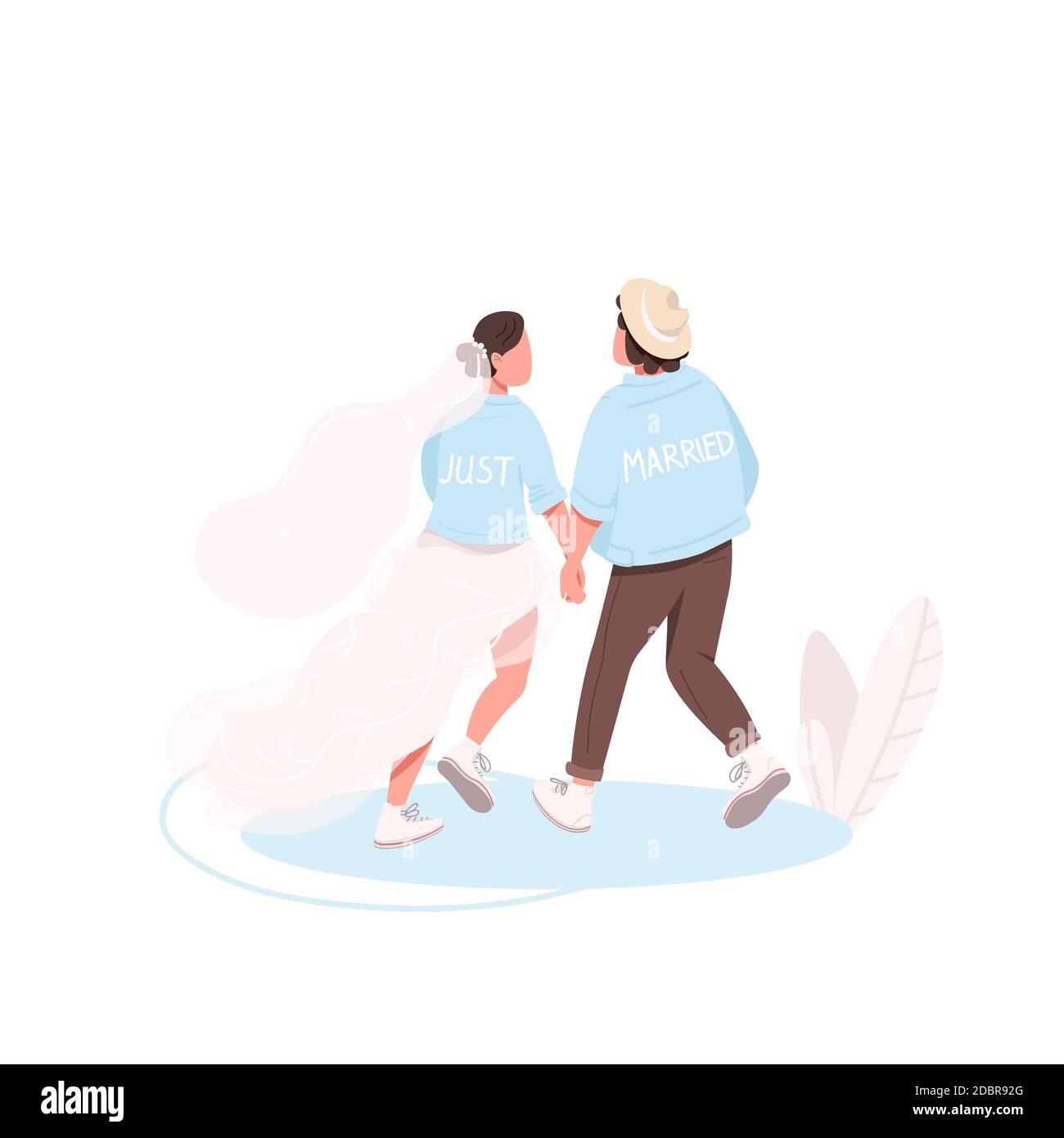 Bride and groom back view Cut Out Stock Images & Pictures - Alamy