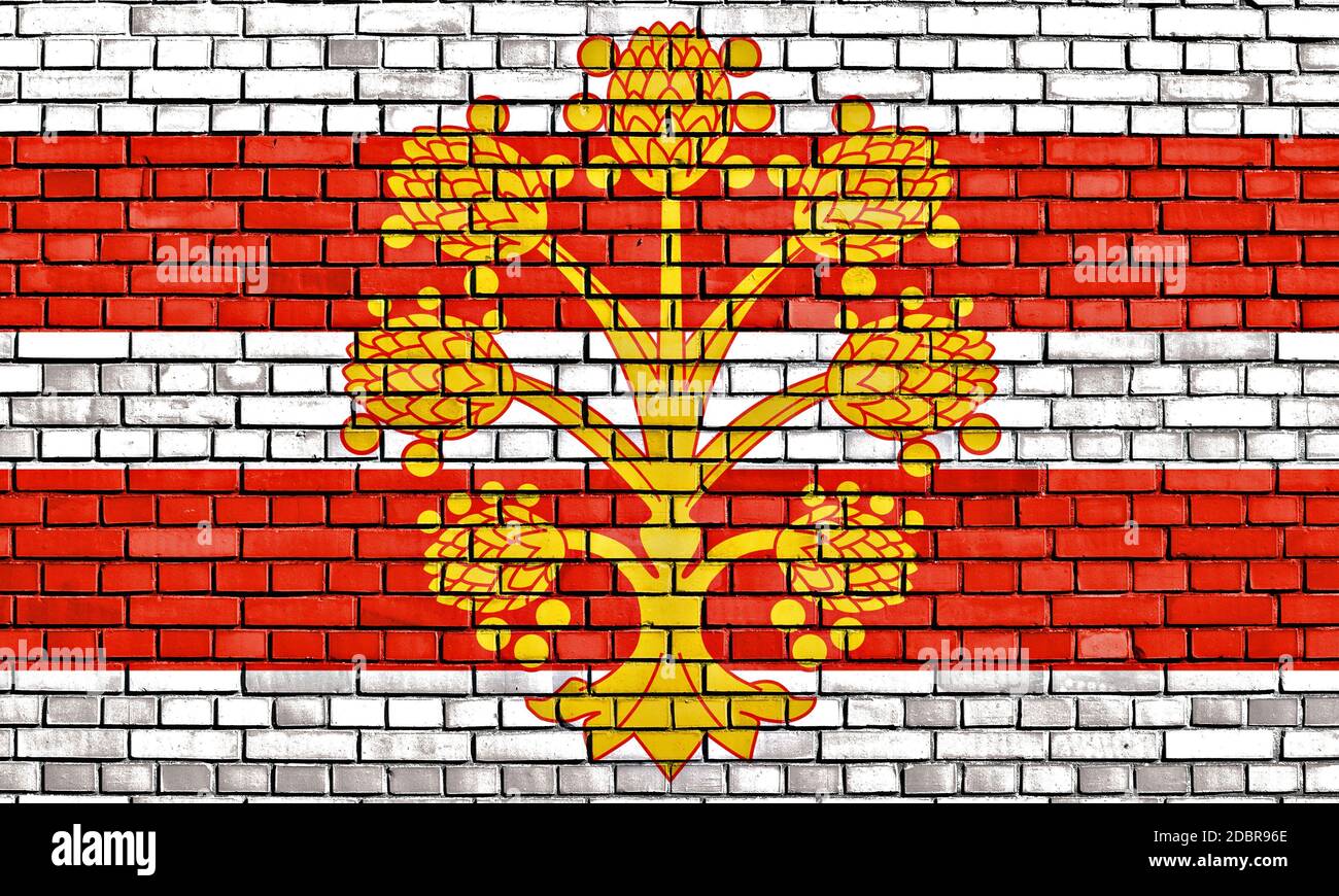 flag of Westmorland painted on brick wall Stock Photo - Alamy