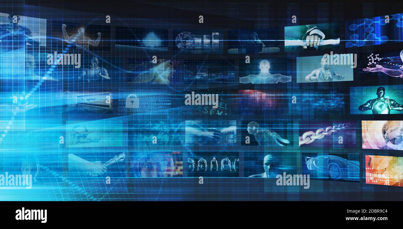 A Technology Industry Network As a Wallpaper Stock Photo - Alamy