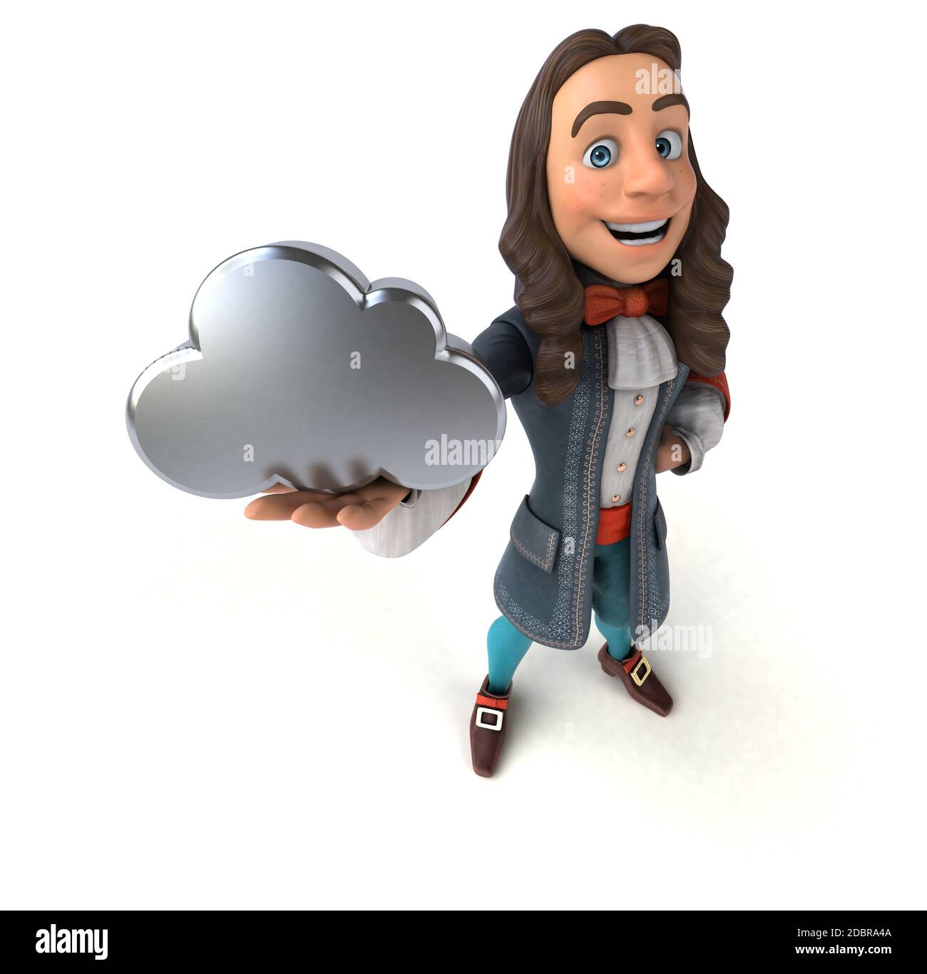 3D Illustration of a cartoon man in historical baroque costume Stock ...