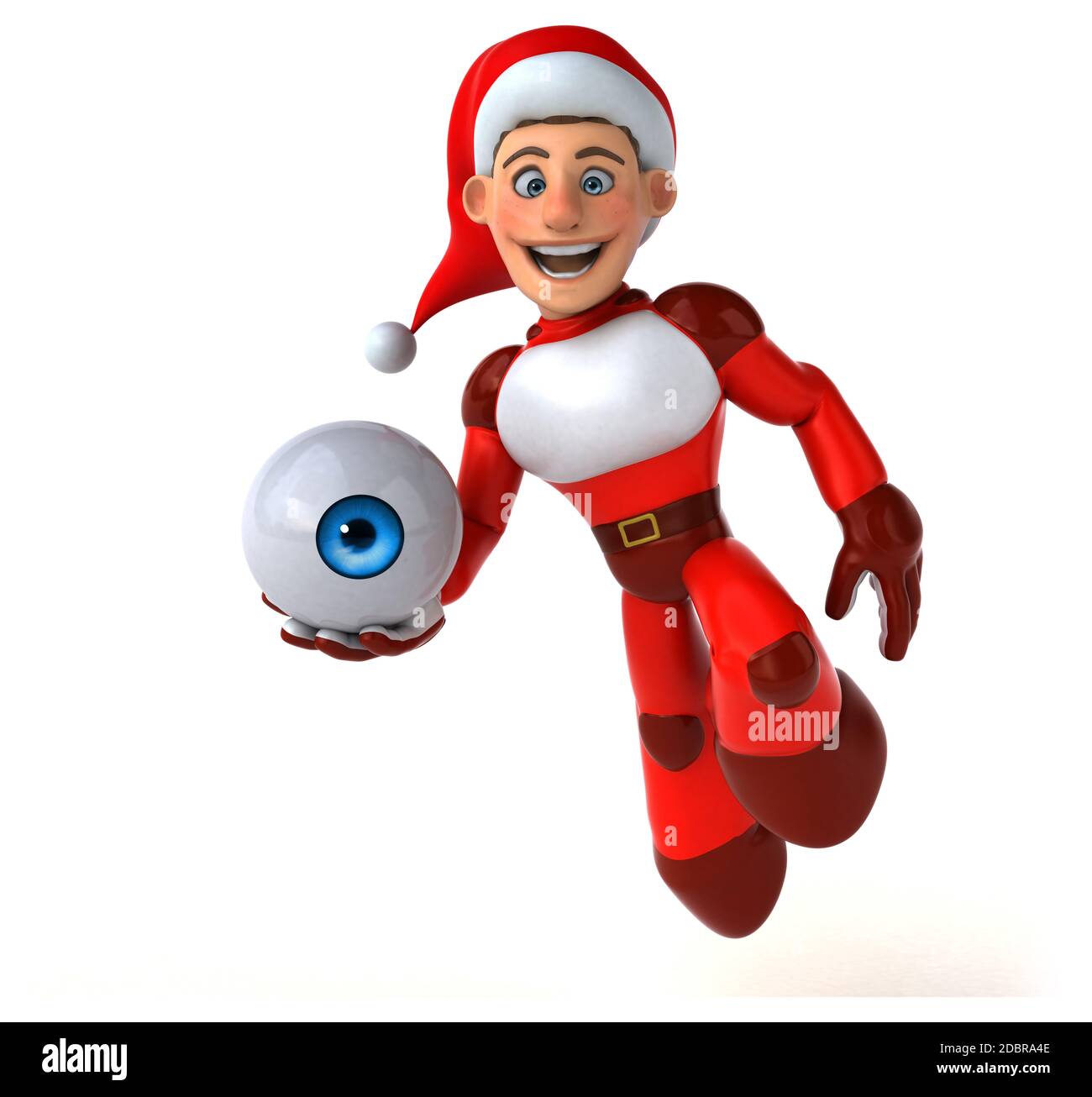 Fun Super Santa Claus - 3D Illustration Stock Photo - Alamy
