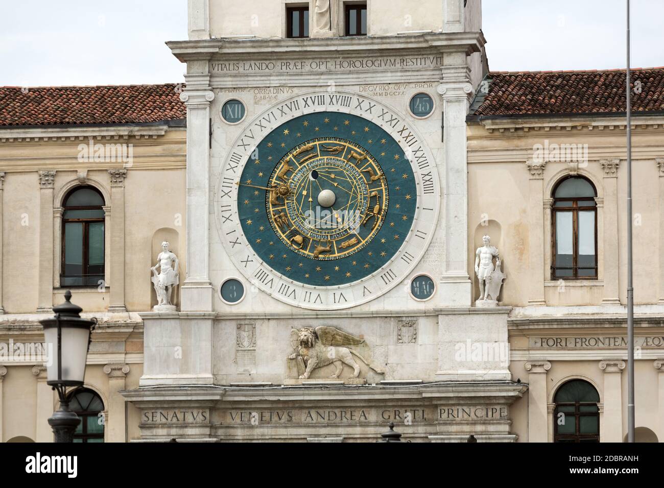 Clock tower building of medieval origins overlooking Piazza dei Signori ...