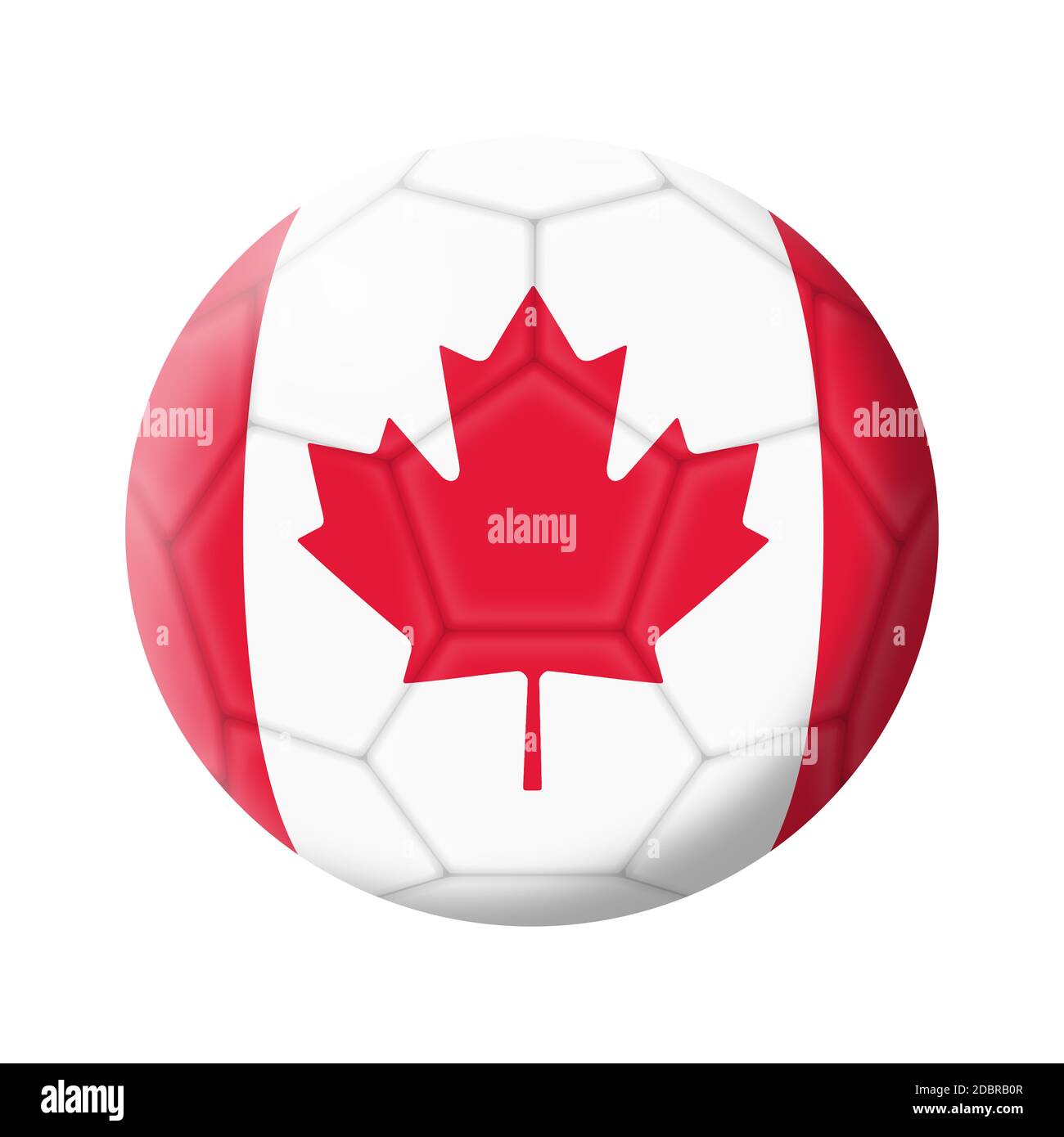 A Canada soccer ball football illustration isolated on white with ...