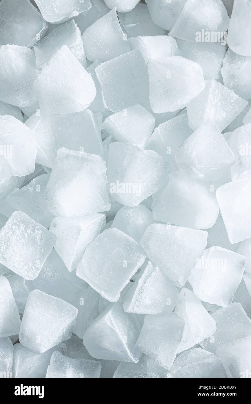 A lot of cold ice cubes. Top view Stock Photo - Alamy