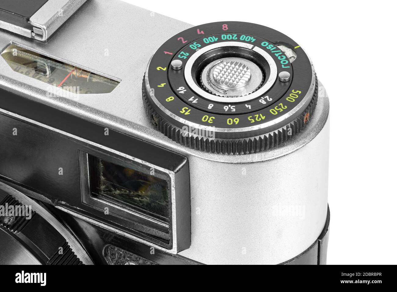 Closeup of control wheel of vintage camera Stock Photo - Alamy