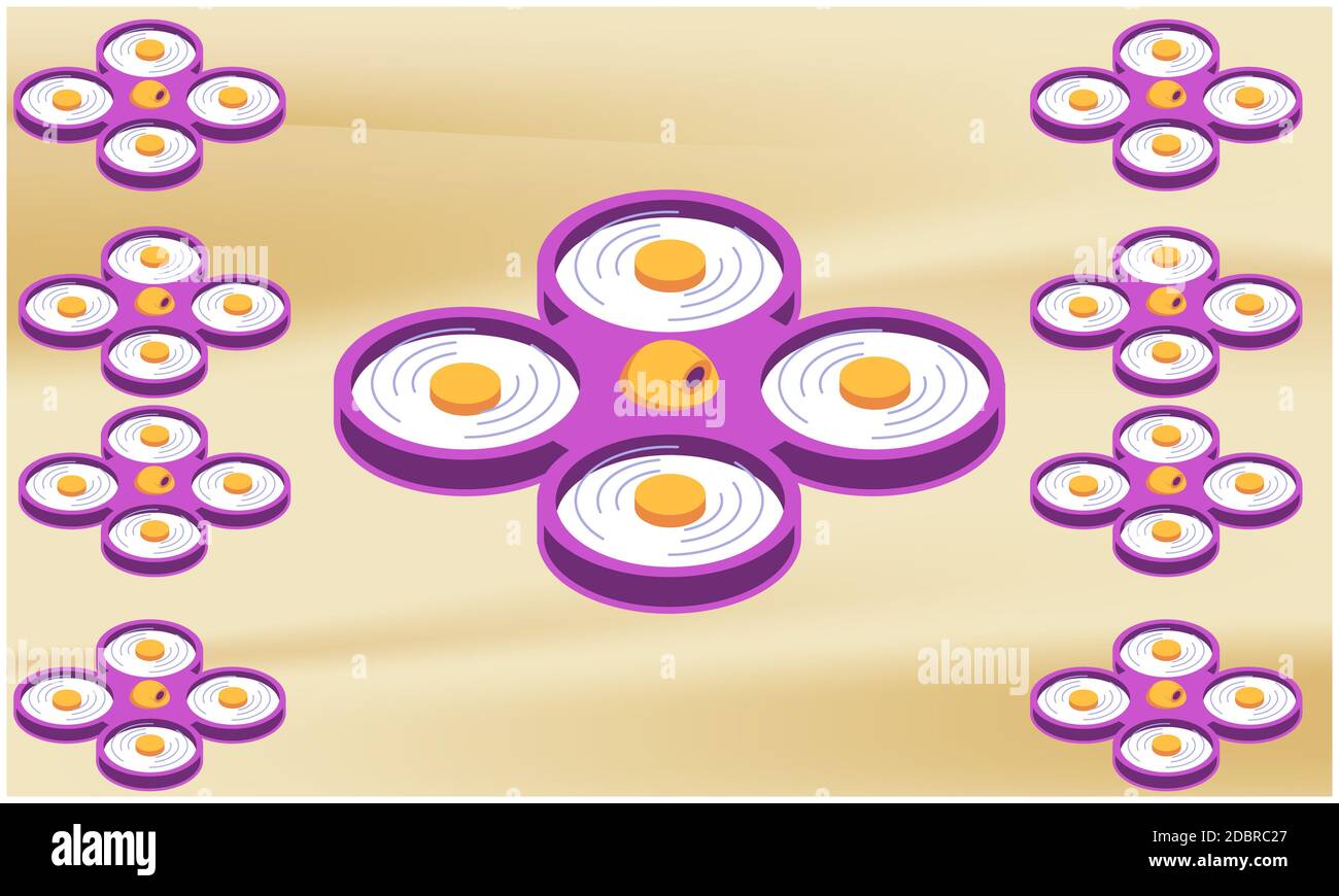 digital textile design of various spinner on abstract backgrounds Stock ...