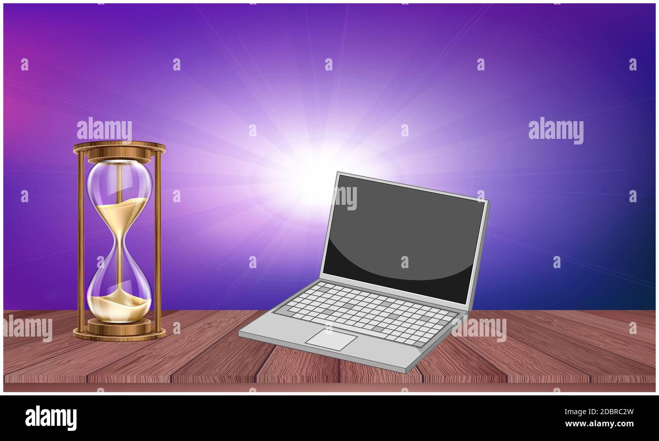 mock up illustration of sand dispenser on tables Stock Photo - Alamy