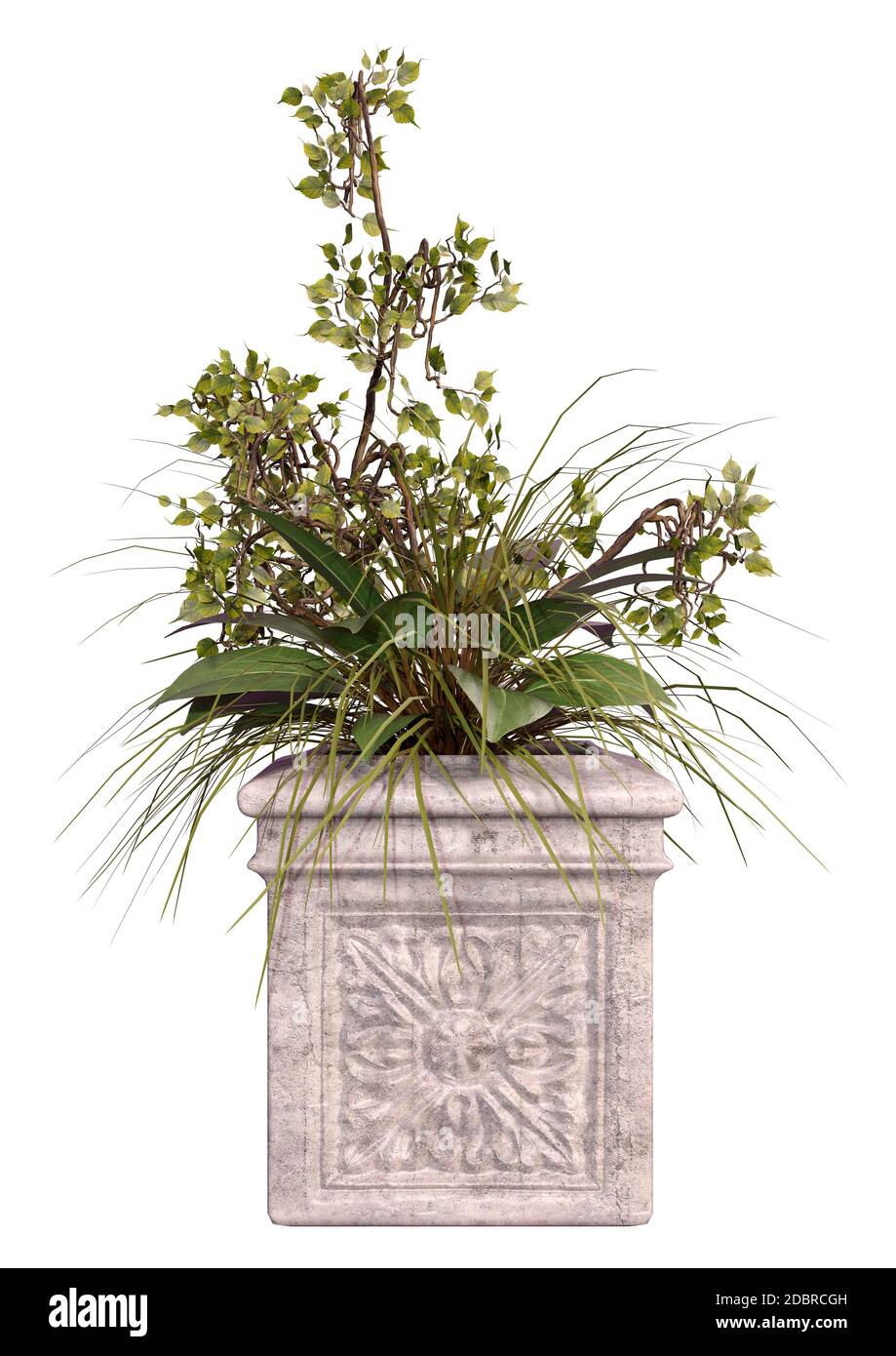 3D rendering of an outdoor planter isolated on white background Stock ...