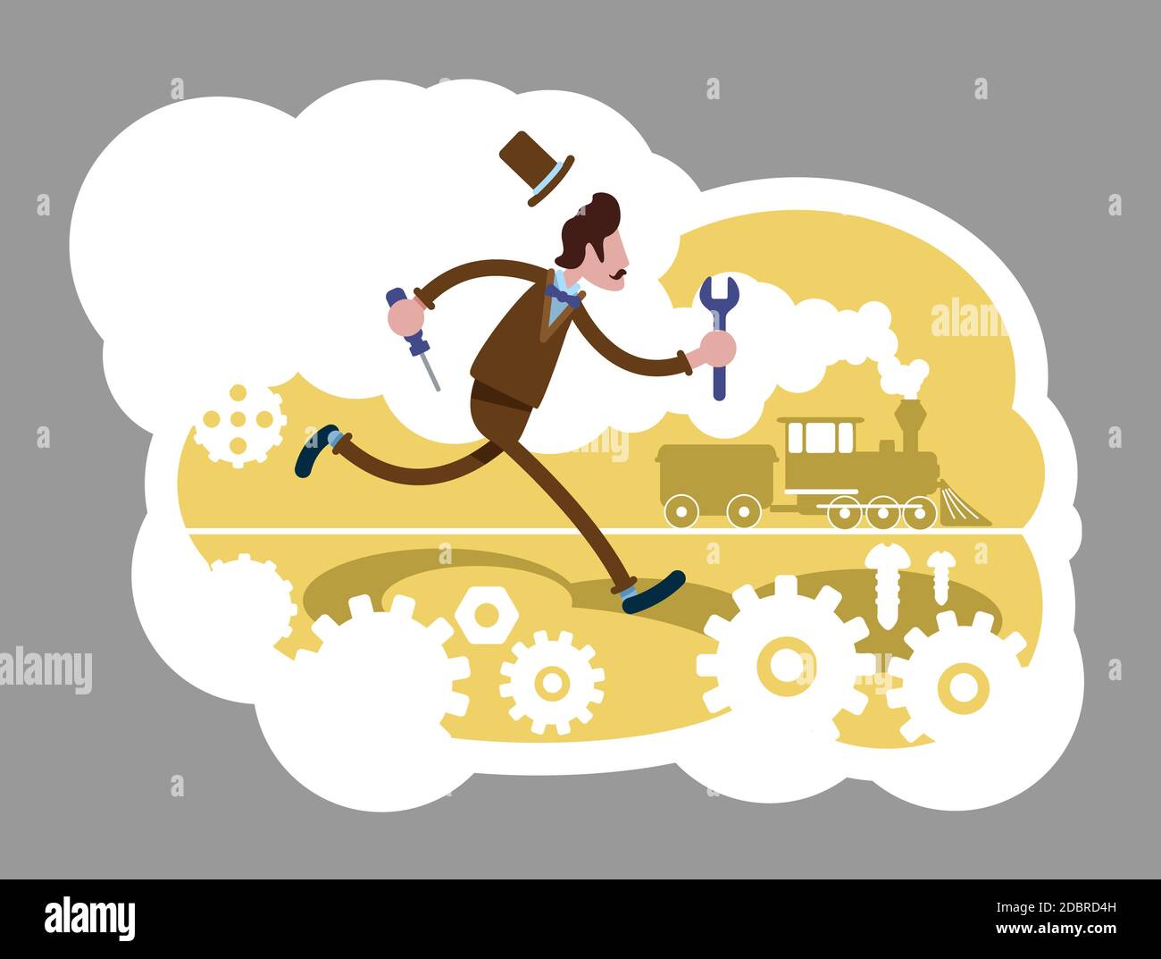 Flat 2d characters hi-res stock photography and images - Alamy