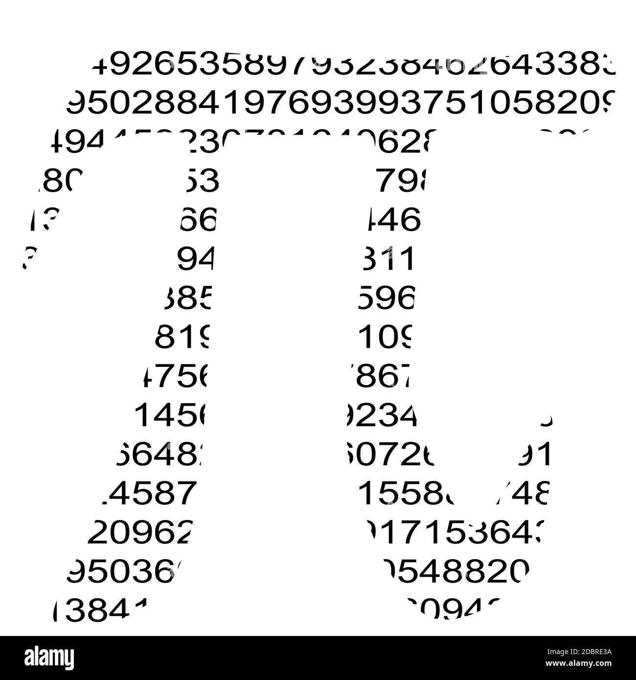 The symbol for Pi created from numbers within it solution Stock Photo ...