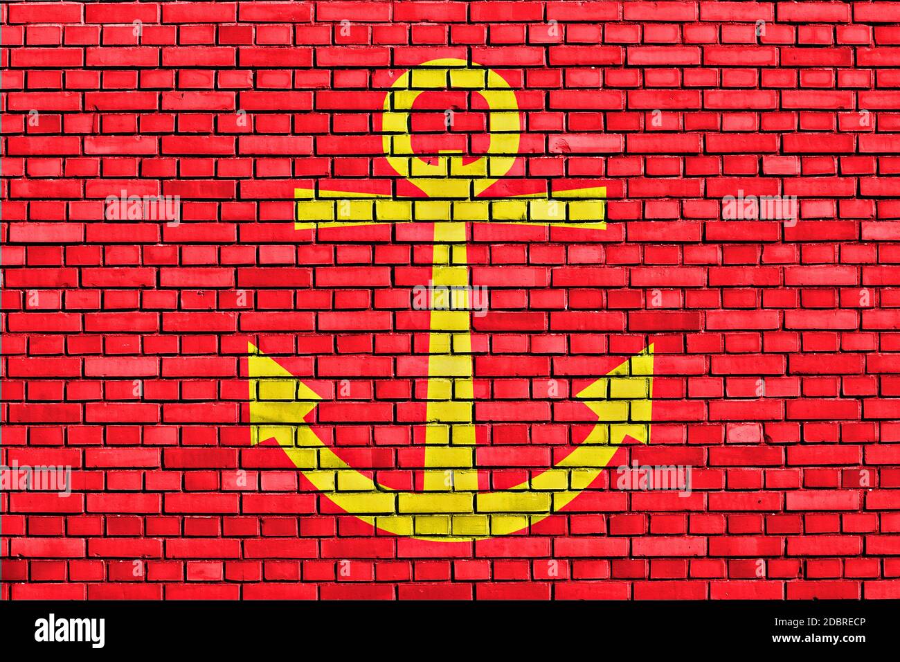 flag of Narvik painted on brick wall Stock Photo - Alamy
