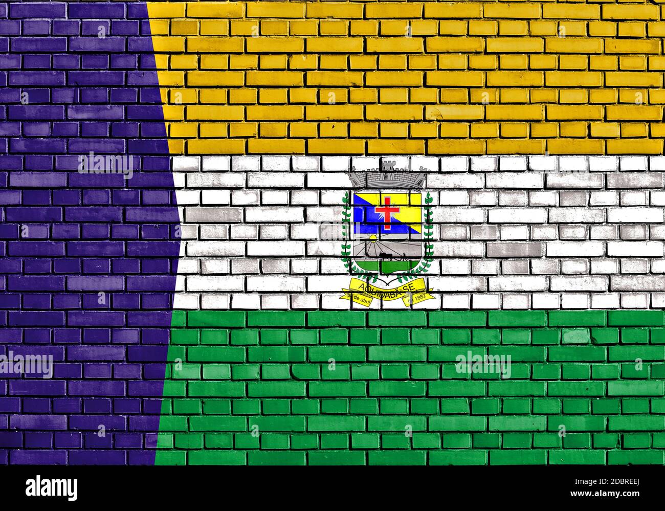 flag of Aquidaba painted on brick wall Stock Photo - Alamy