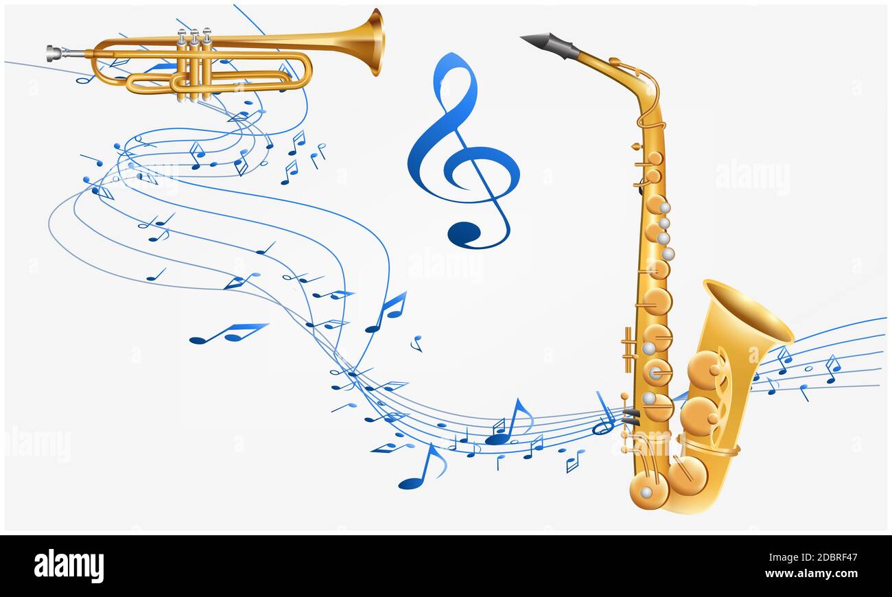 music instruments are on abstract background Stock Photo - Alamy