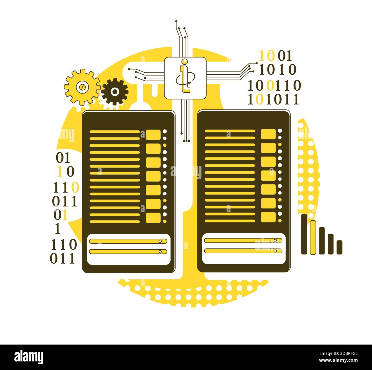 Computer processing racks Cut Out Stock Images & Pictures - Alamy