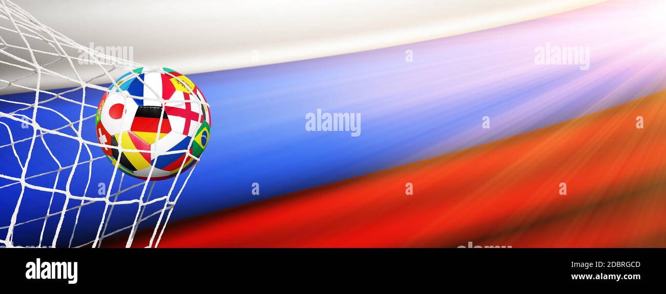 Traditional soccer game with a leather ball Stock Photo - Alamy