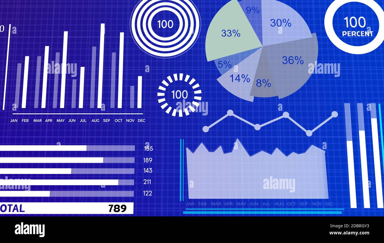 business/finance Growth And Success presentations with glow light. 4k ...