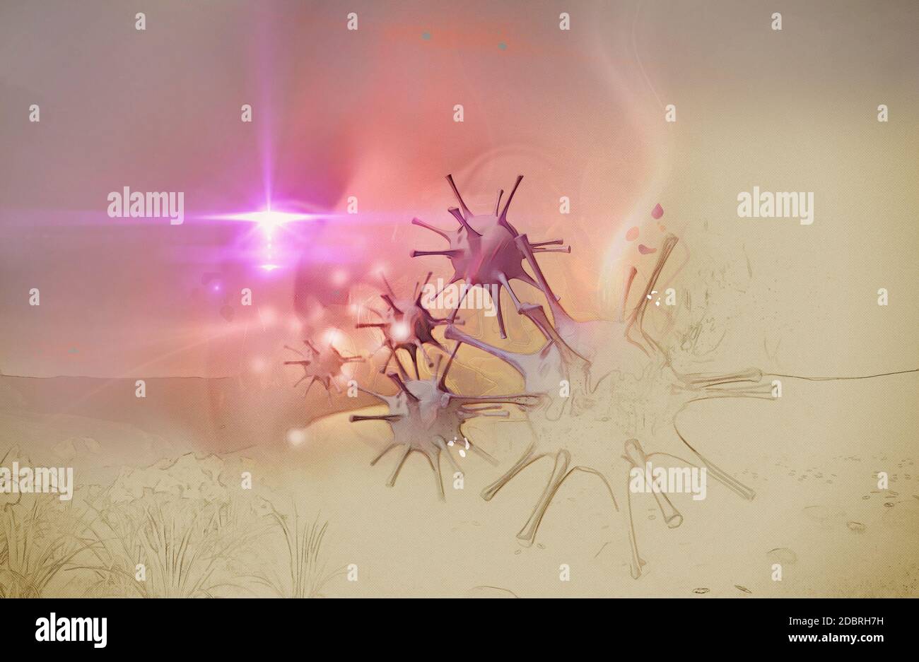 Pollen allergy concept made in 3d software Stock Photo - Alamy