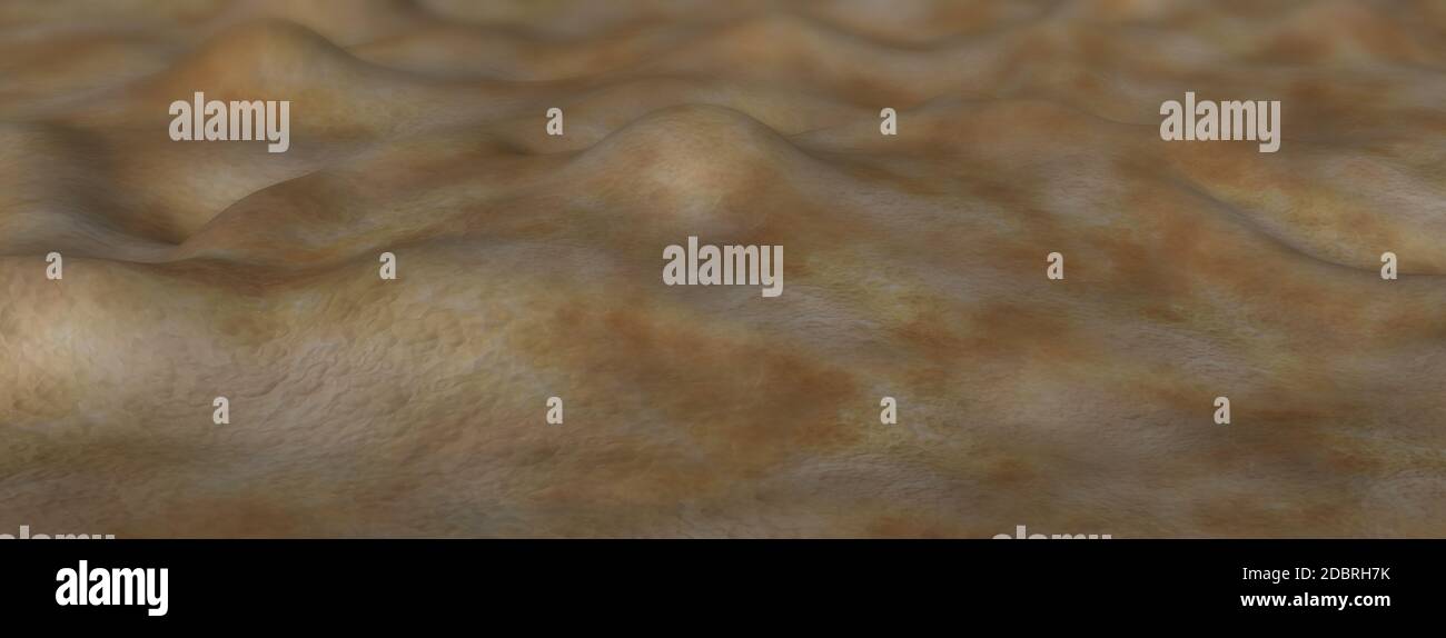 alien terrain with craters made in 3d software Stock Photo - Alamy