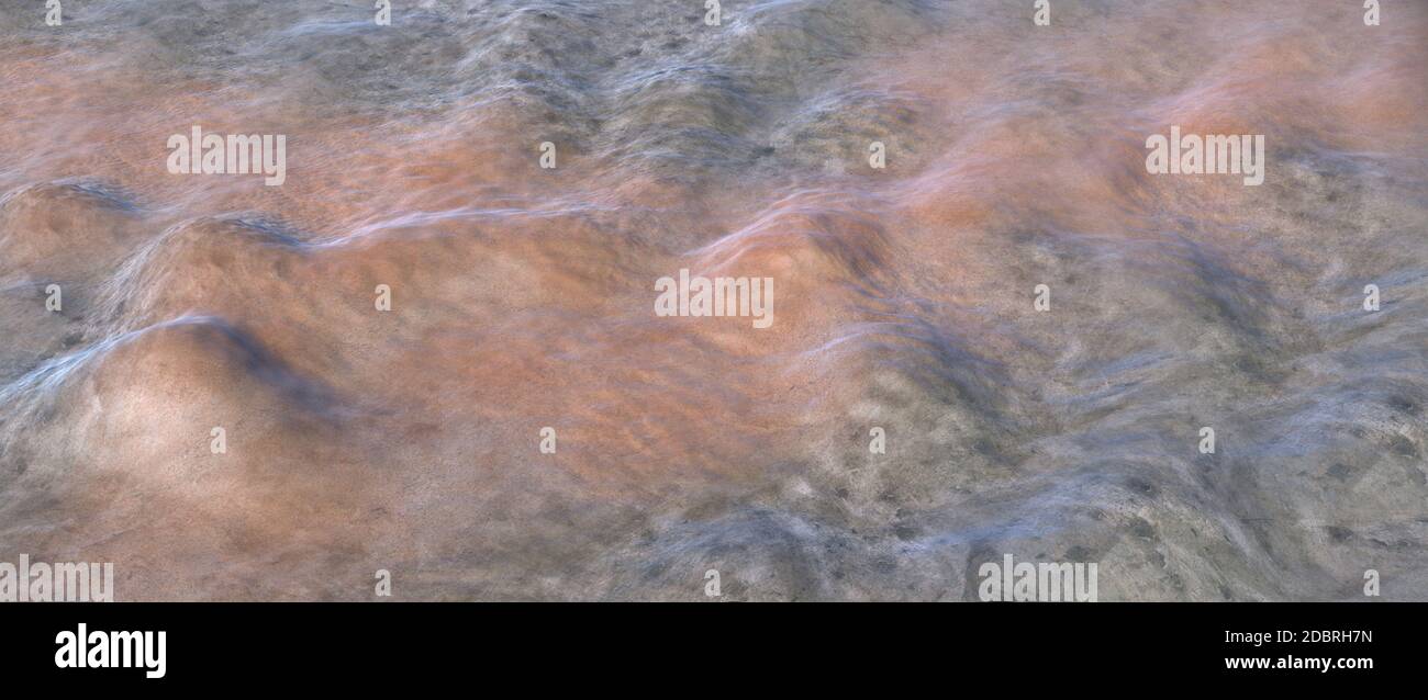 alien terrain with craters made in 3d software Stock Photo - Alamy